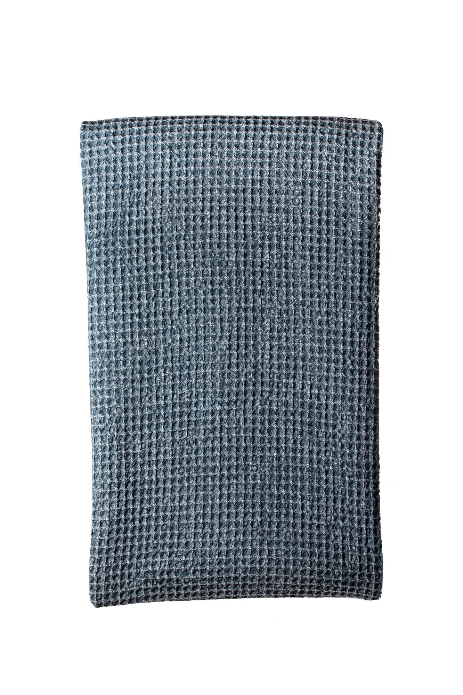 Waffle Weave Petrol Blue Turkish Towel – The Cotton Company